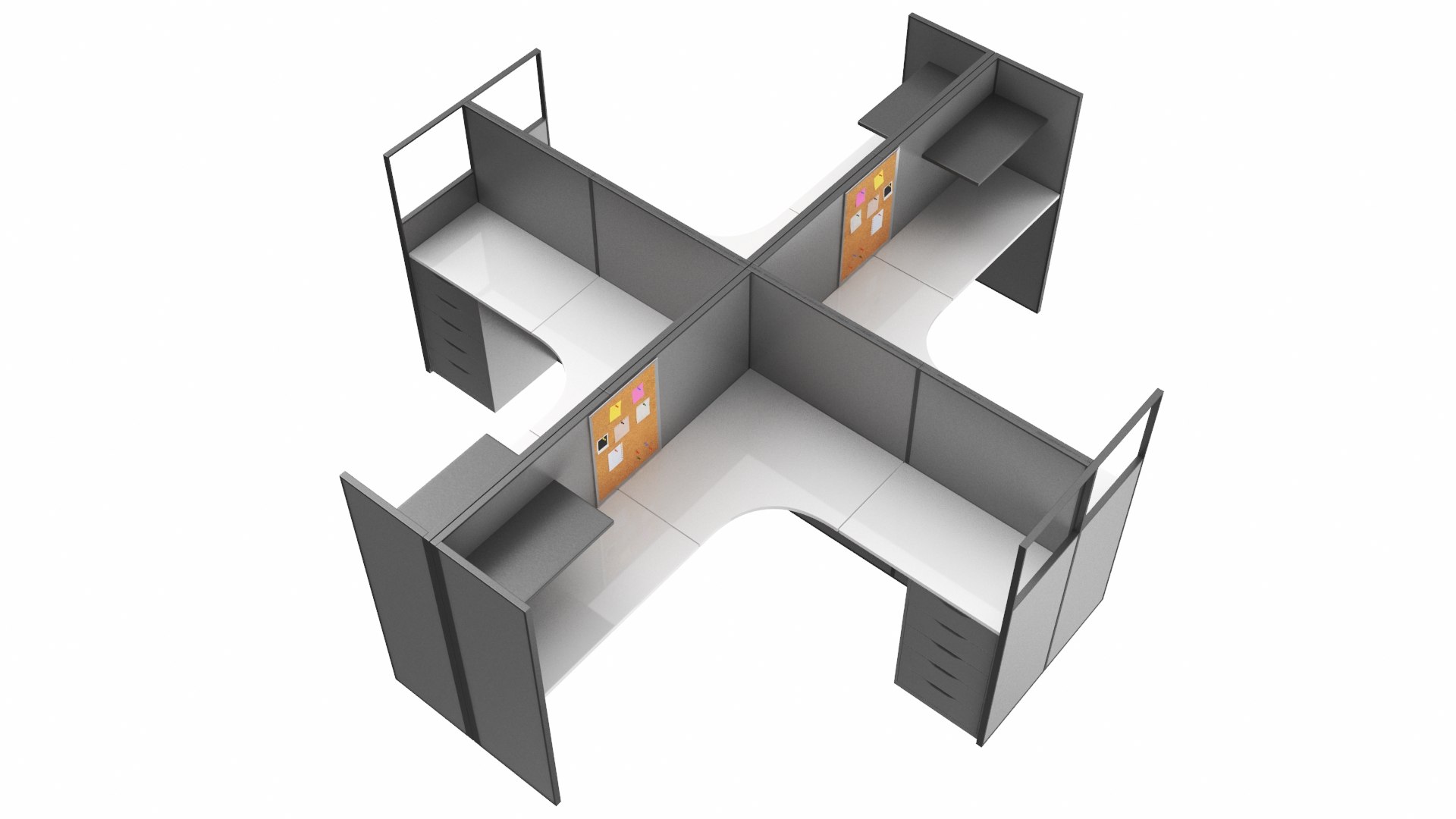 Real Office Cubicle 3D - TurboSquid 1445103