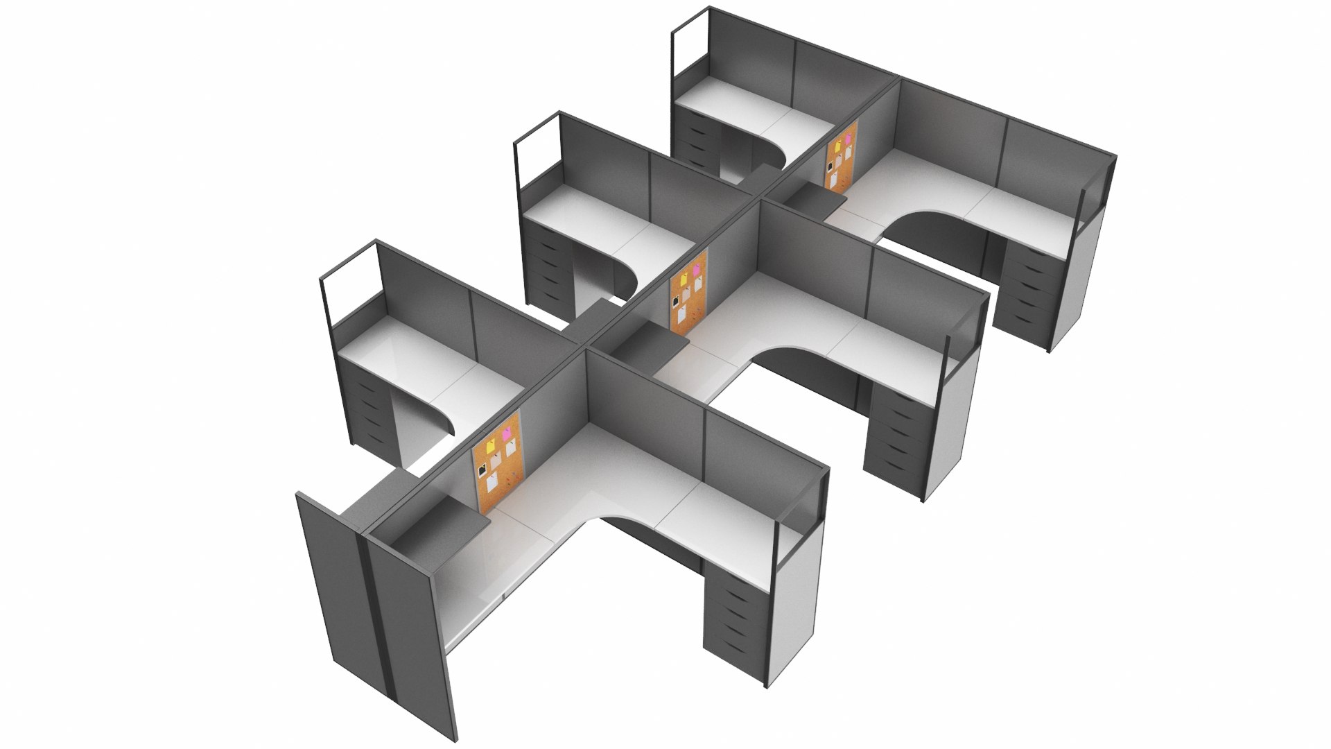 Real Office Cubicle 3D - TurboSquid 1445103