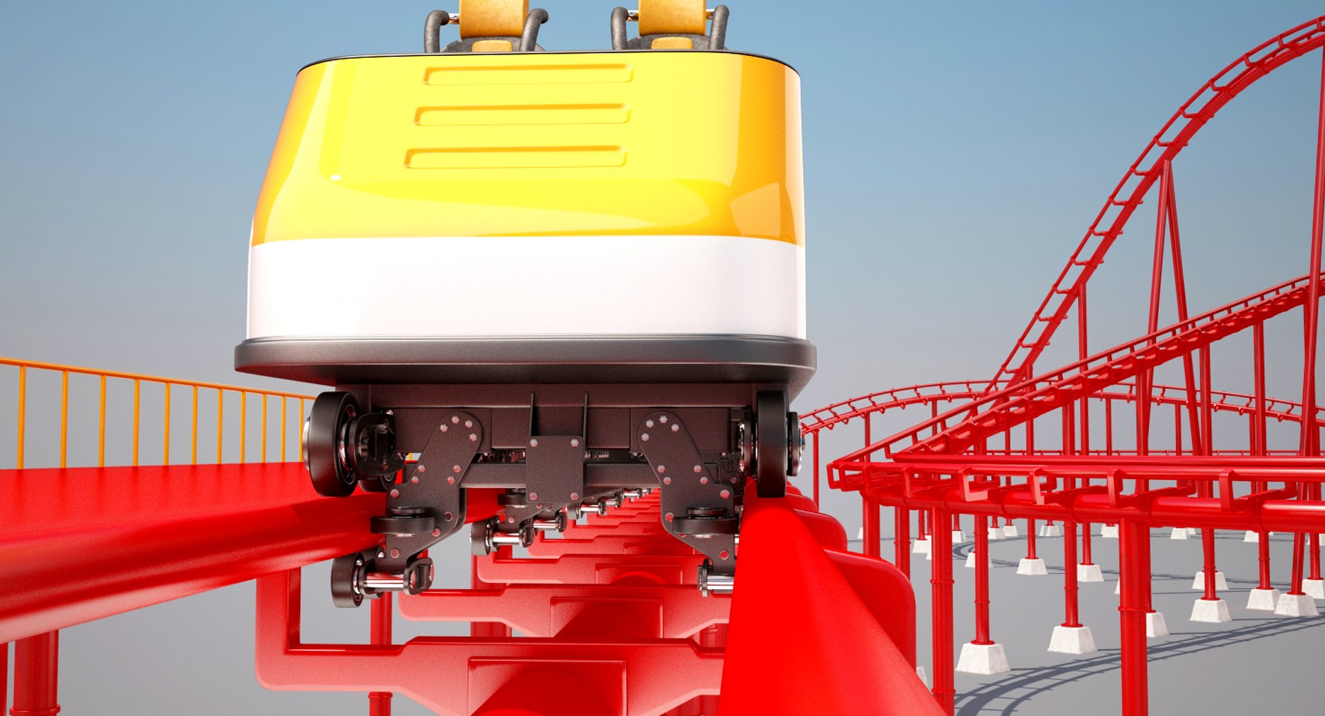 3D model roller coaster - TurboSquid 1212223