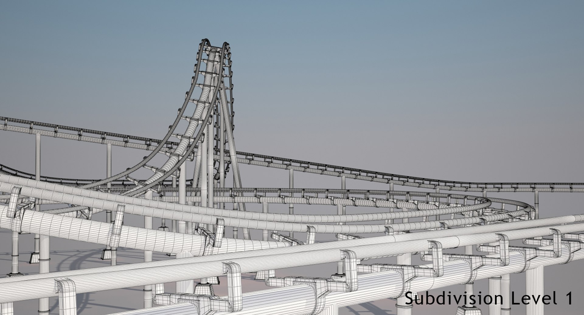 3D model roller coaster - TurboSquid 1212223