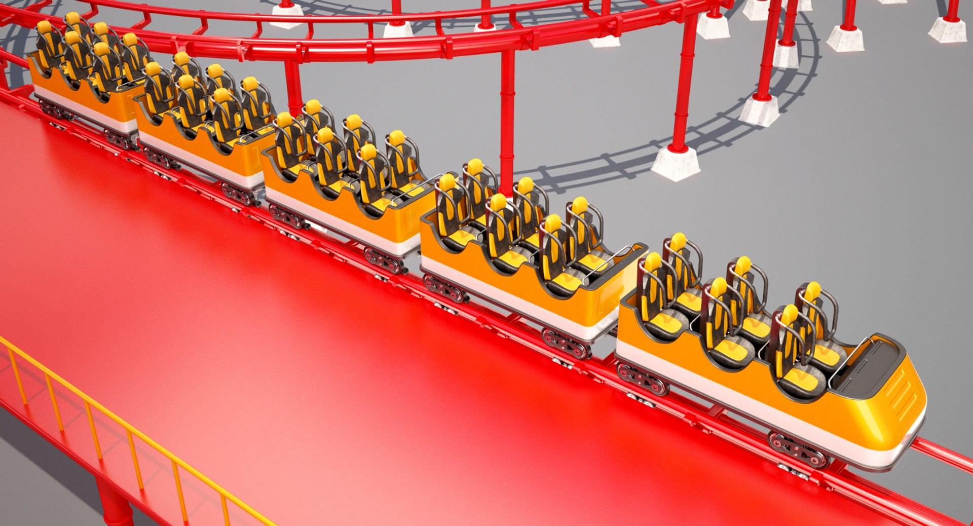 3D model roller coaster - TurboSquid 1212223