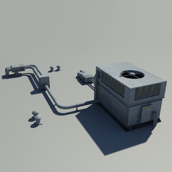 3d model roof unit