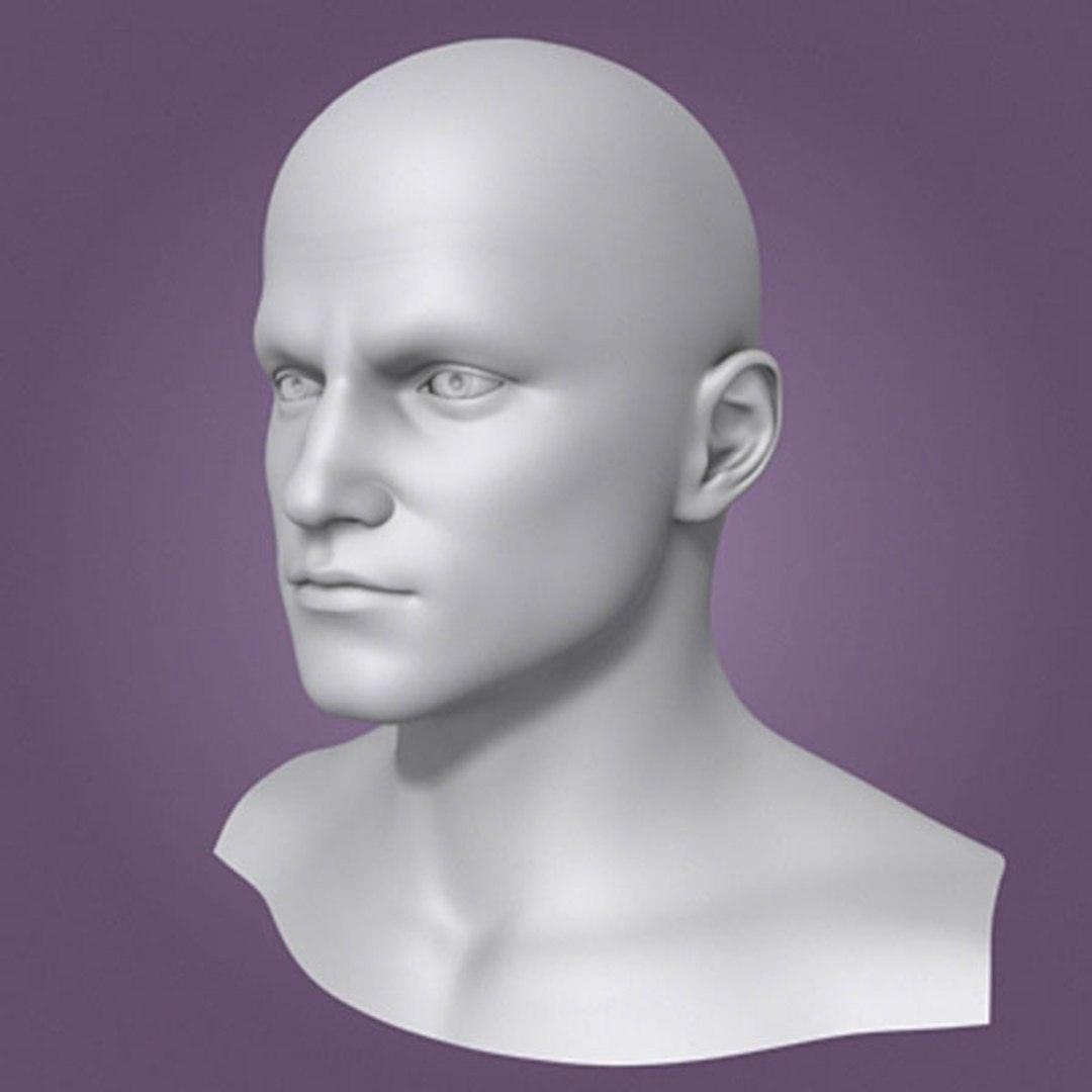 Obj Polygonal Male Head