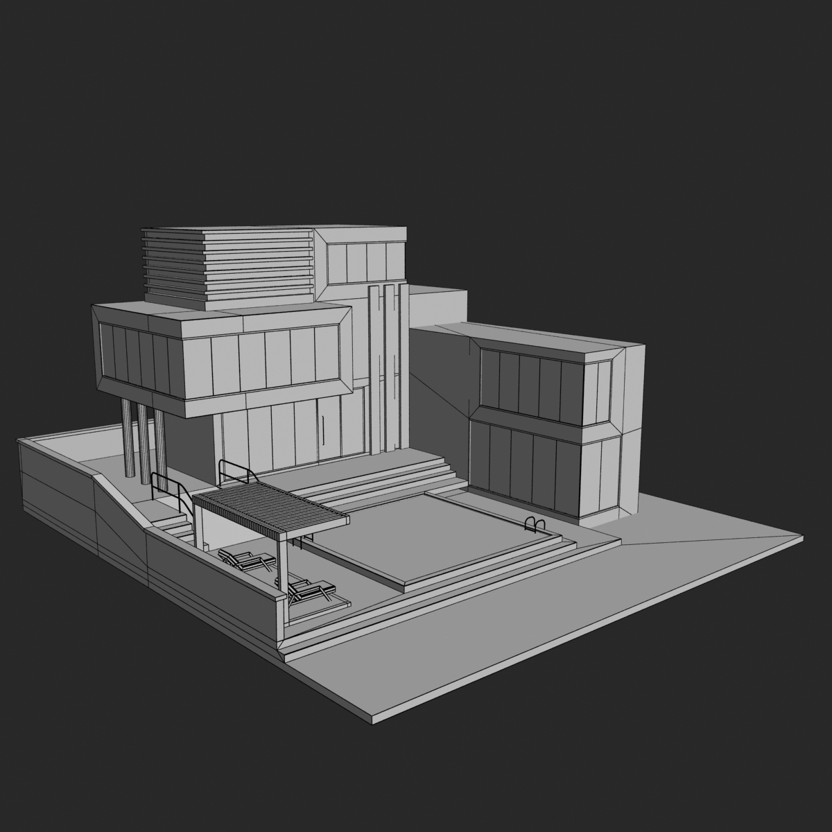 modern house 3d model
