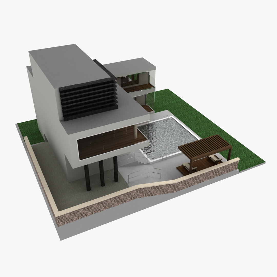 modern house 3d model