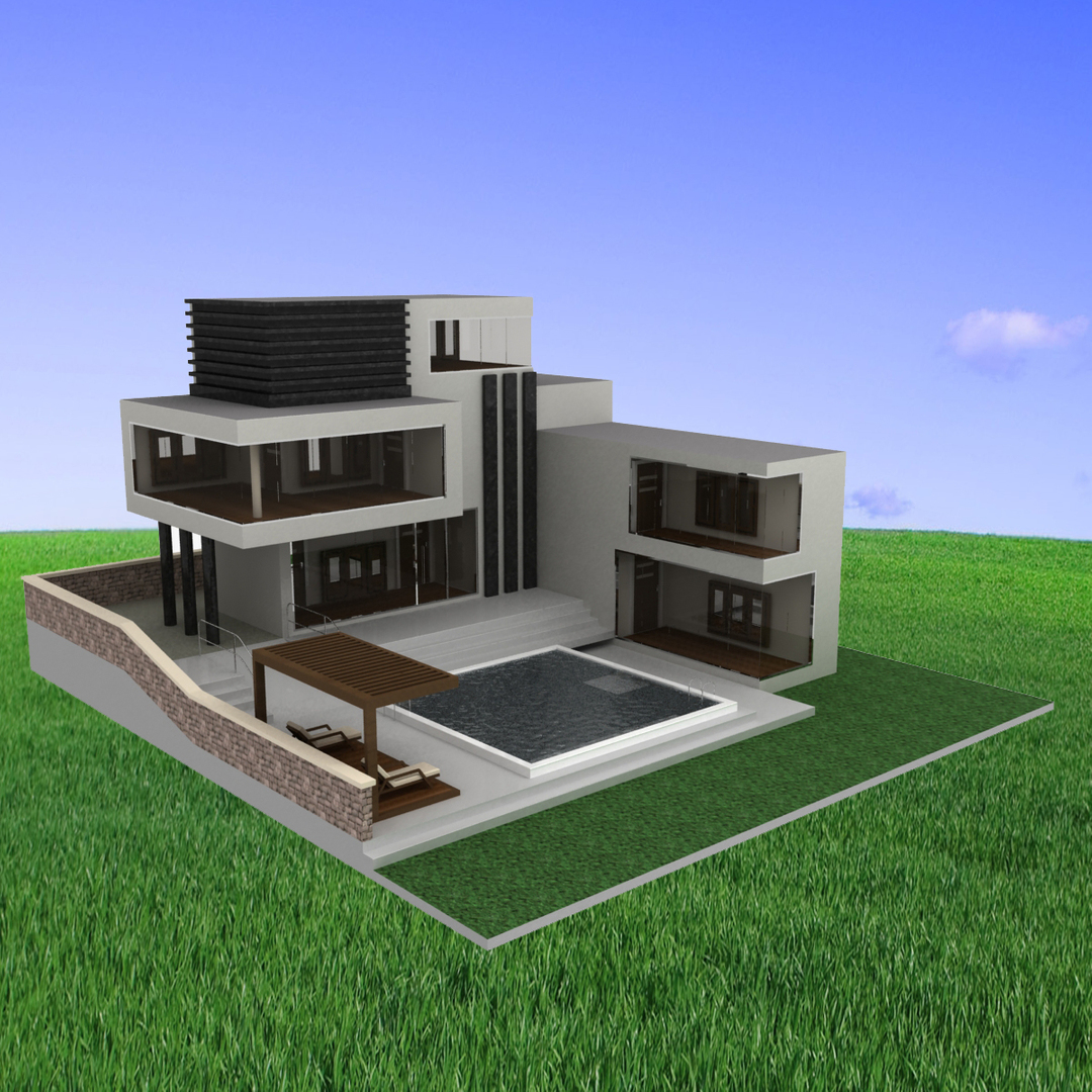 modern house 3d model