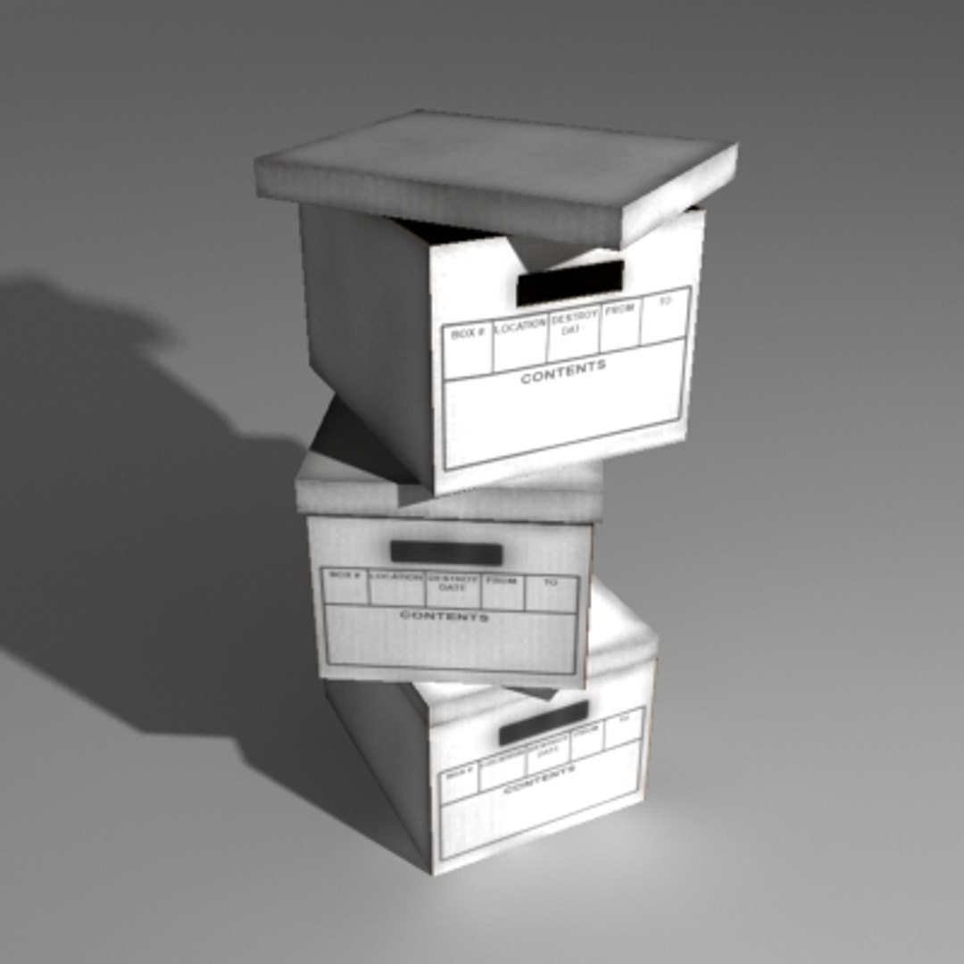 document boxes 3d model