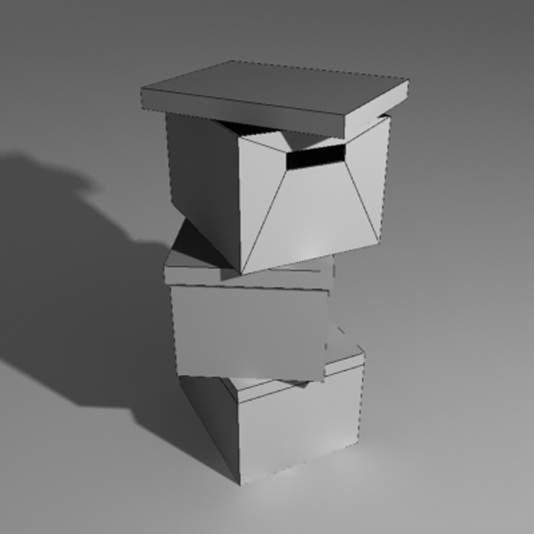 document boxes 3d model