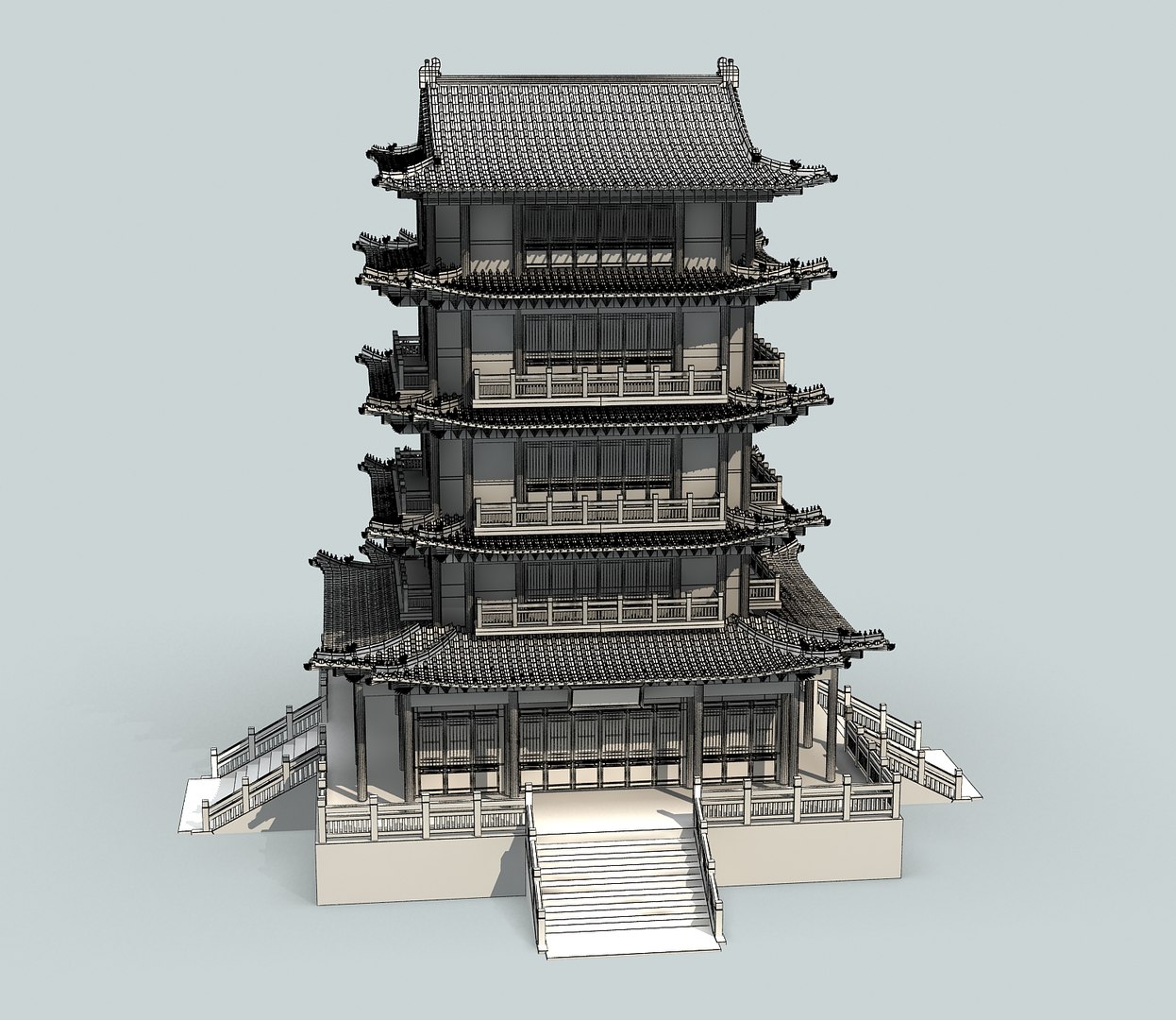 Chinese Building 3D - TurboSquid 1334767