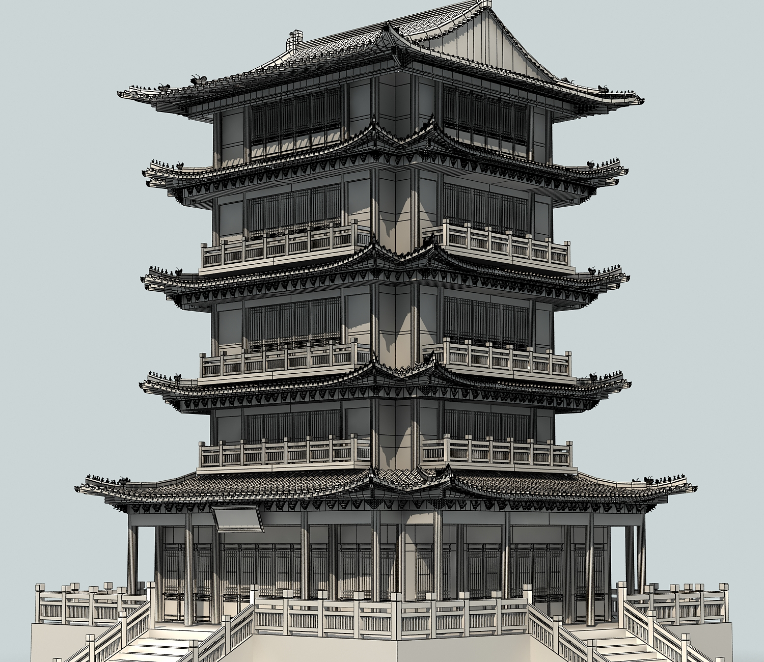Chinese building 3D - TurboSquid 1334767