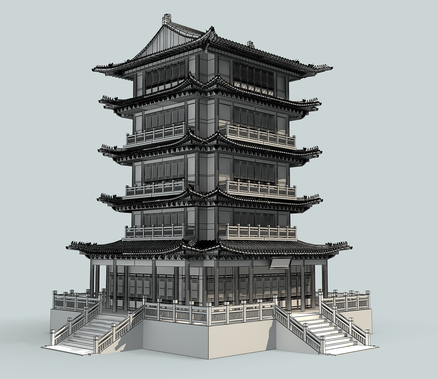 Chinese building 3D - TurboSquid 1334767