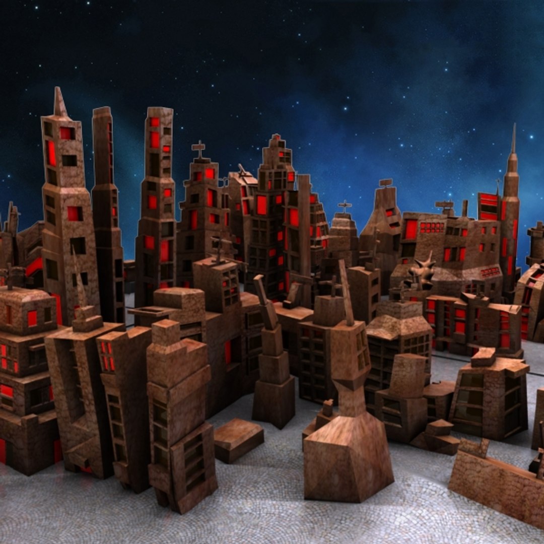 Cartoon Town 3d Max