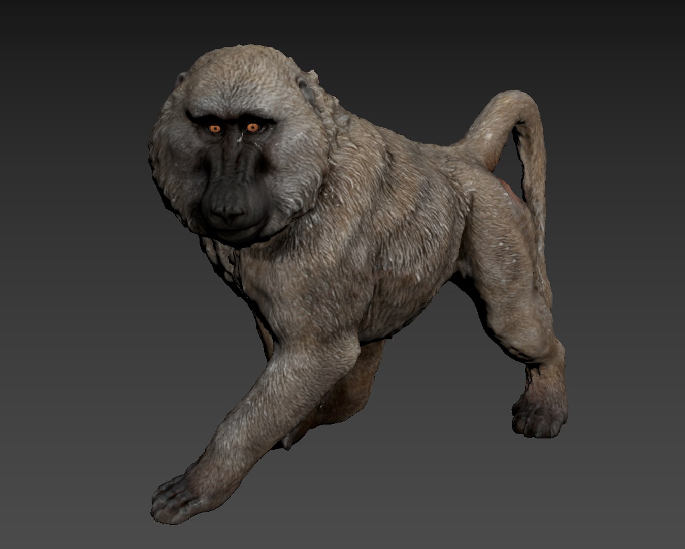 Deco Figurine Monkey Walking 3D Model - TurboSquid 1376897