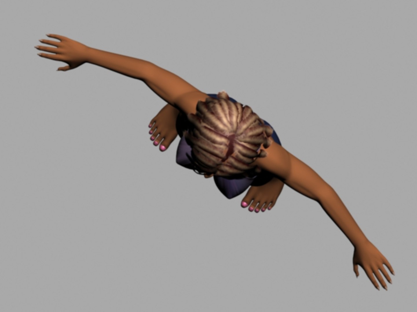 3ds Max Woman Beach