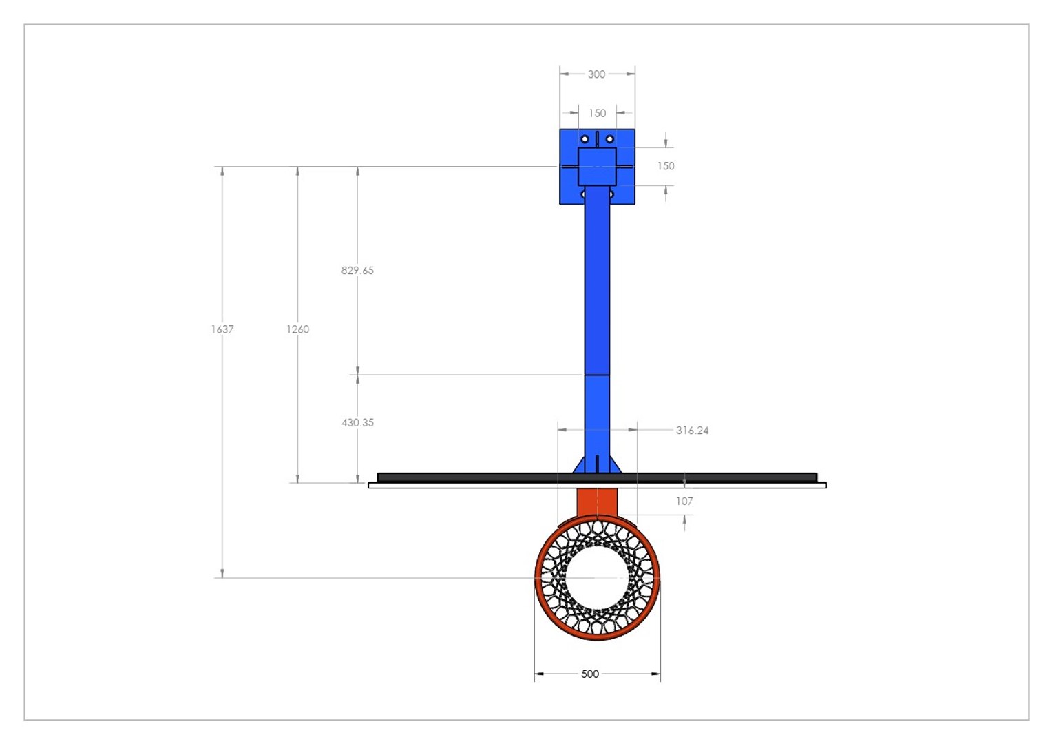 Basketball Rim Analysis And Production Drawing 3D Model - TurboSquid ...