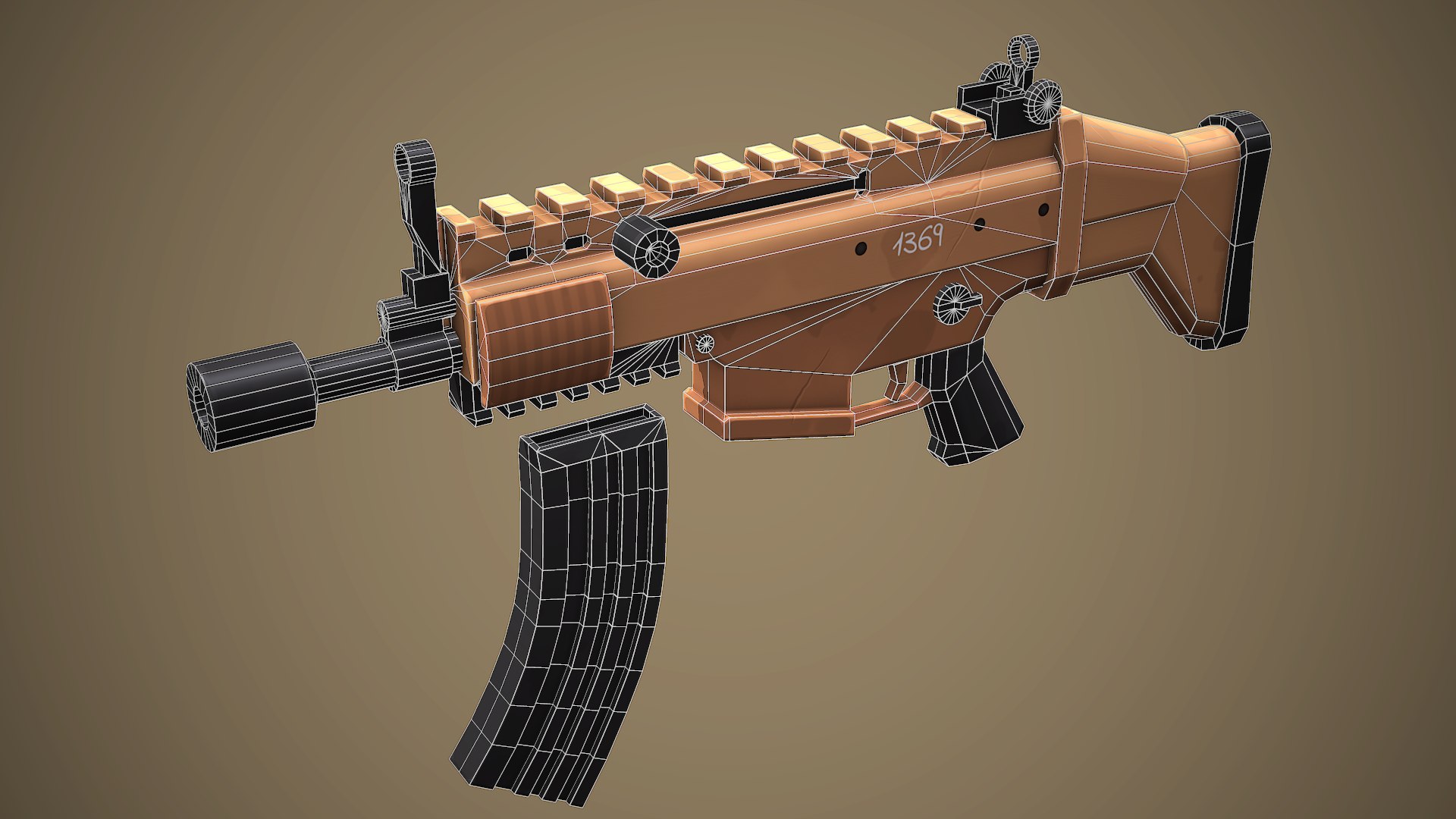 Stylized Scar Rifle 3D - TurboSquid 1428281