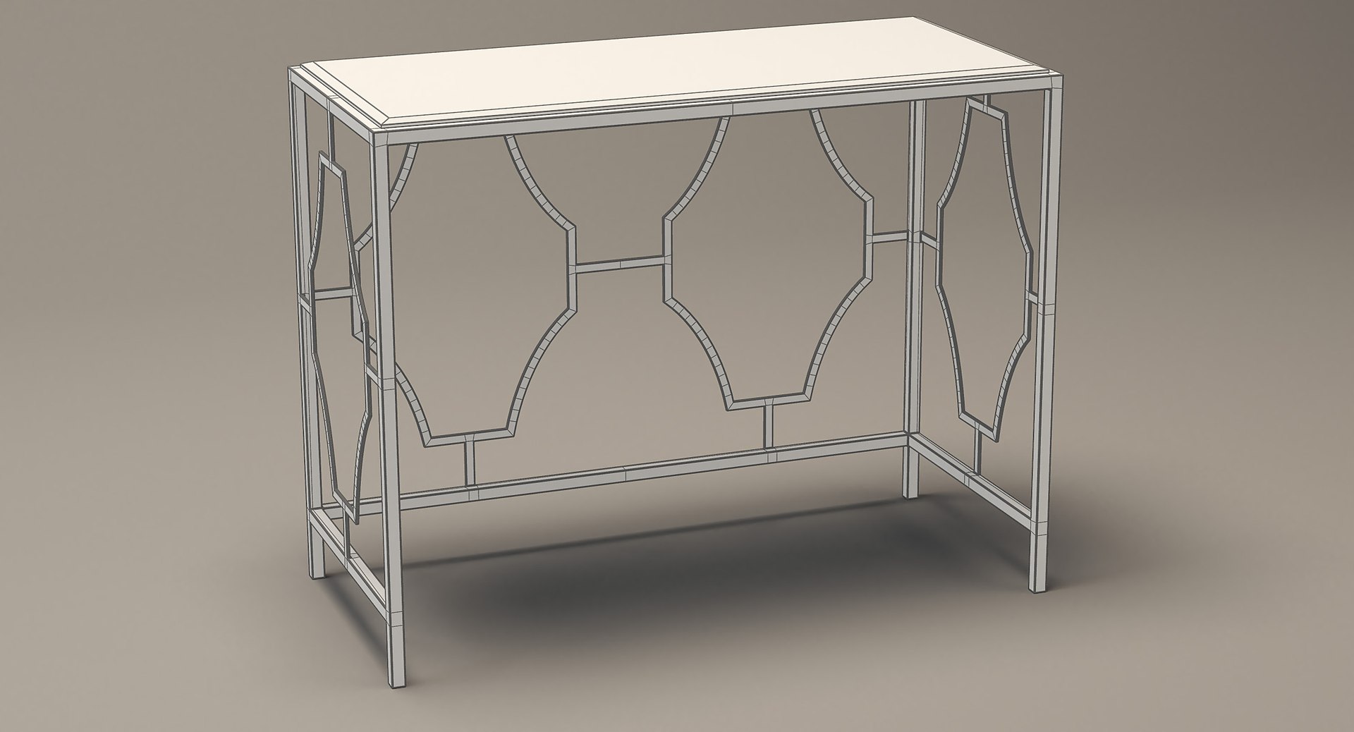 Rectangle Console Table Metal 3D Model - TurboSquid 1394500