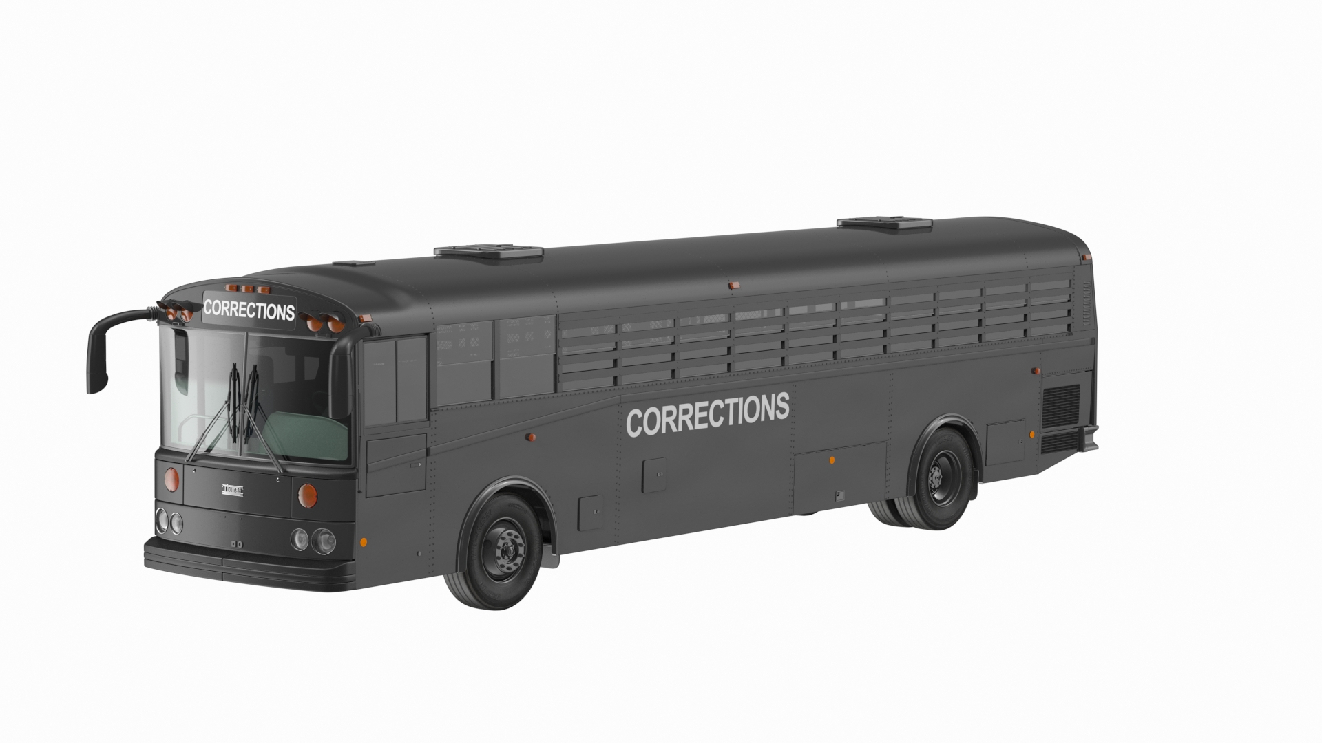 Prison Transport Bus Thomas Saf T Liner Black 3D Model - TurboSquid 1731785