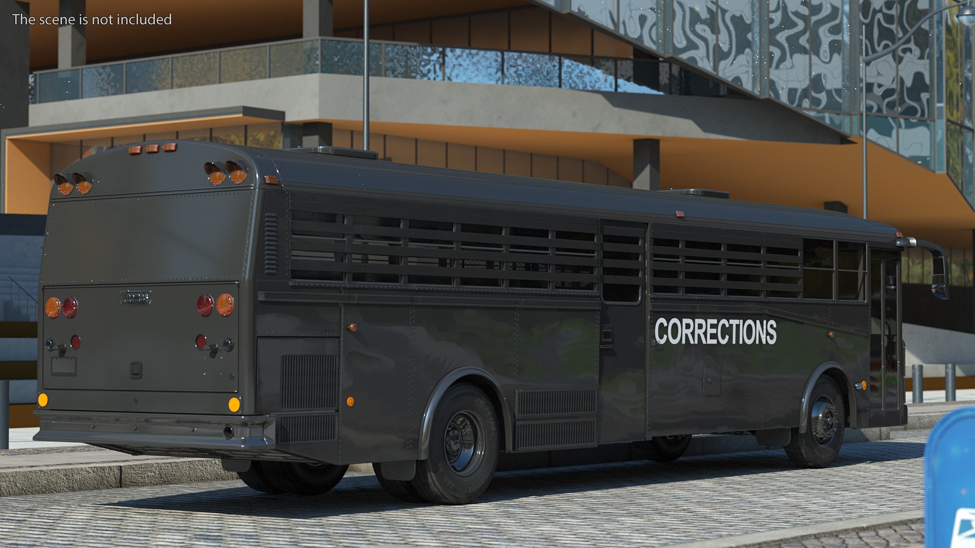 Prison Transport Bus Thomas Saf T Liner Black 3D Model - TurboSquid 1731785