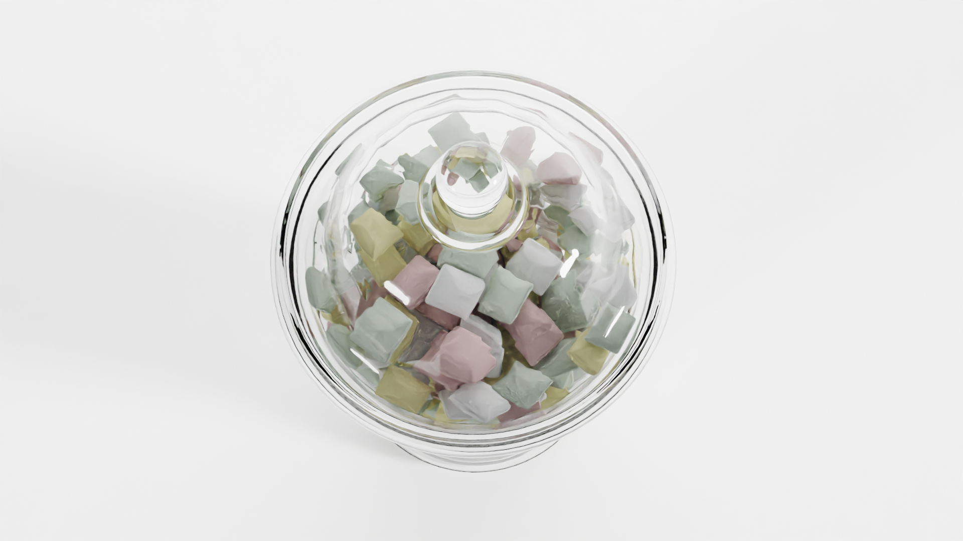 3D Glass Jar with Pastel Mints - TurboSquid 1995812