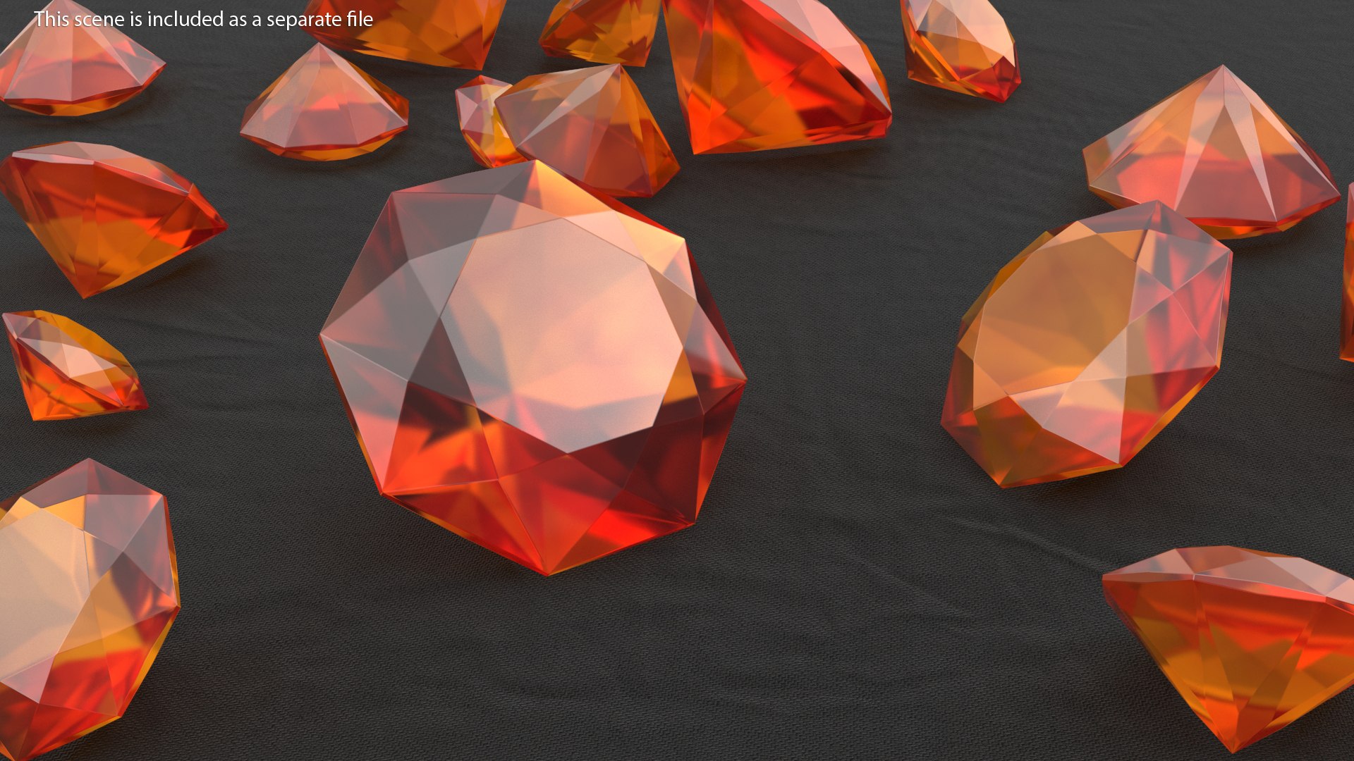 Single Cut Amber 3D - TurboSquid 1837062