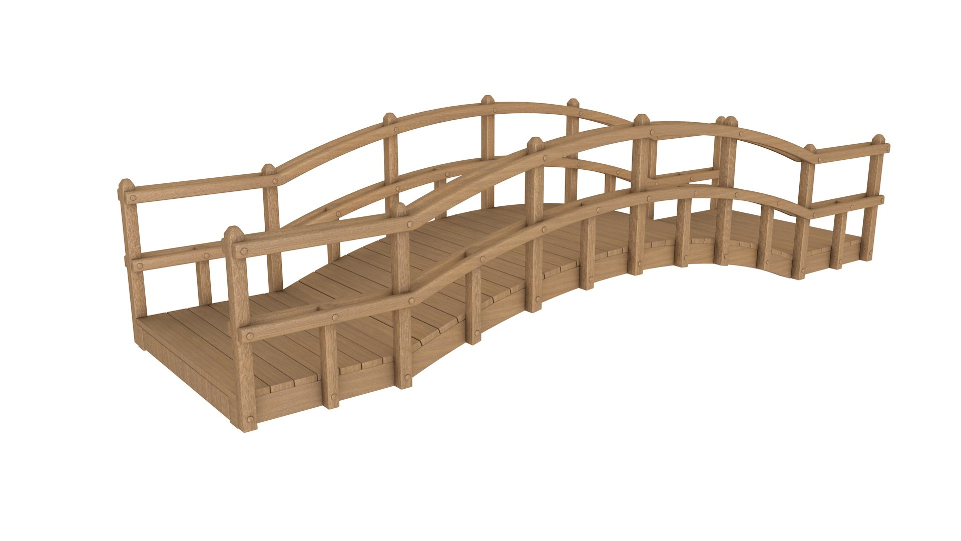 Wooden Bridge Model - TurboSquid 1935180