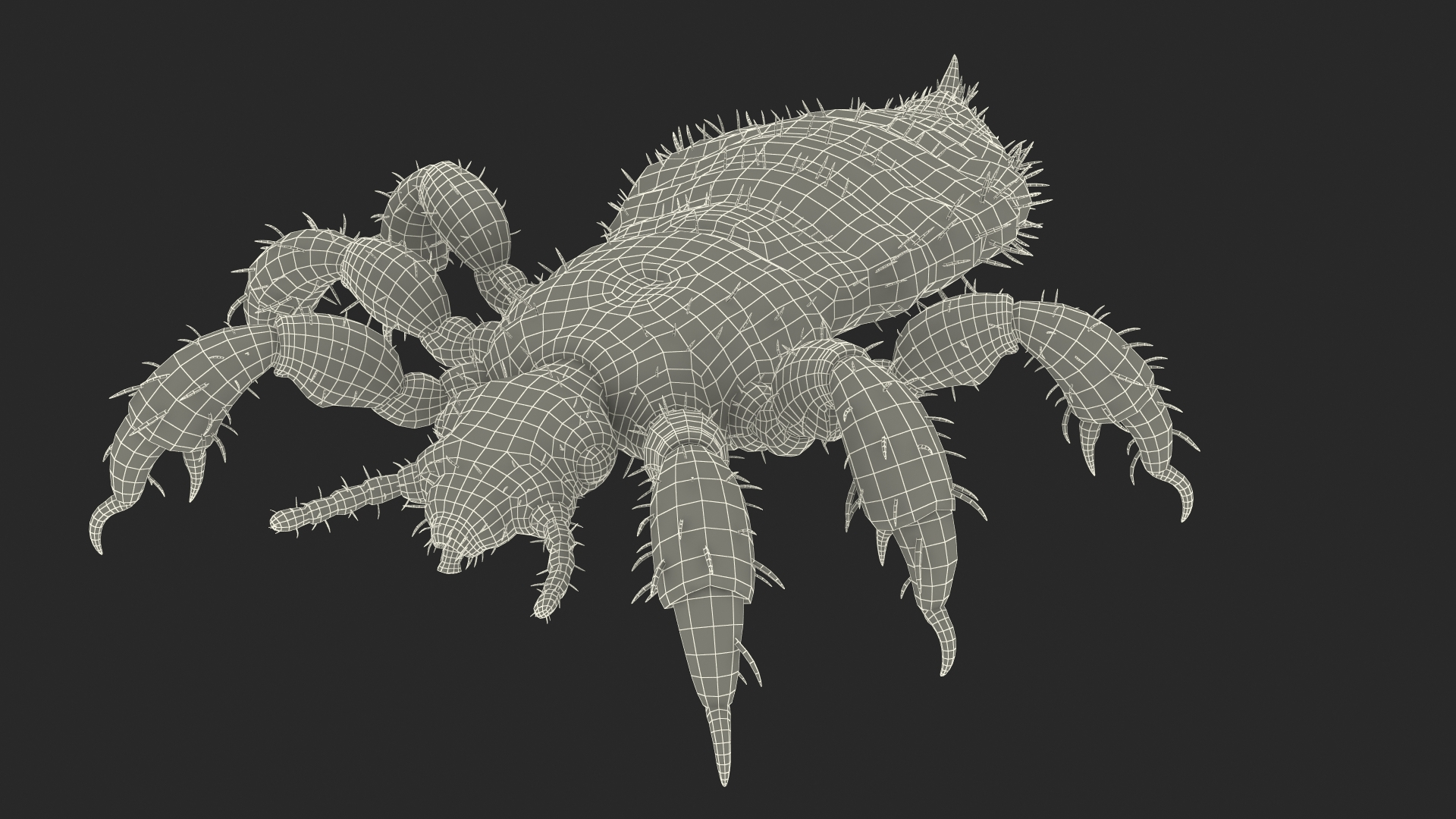 3D Model Louse White Hiding Pose - TurboSquid 2284174