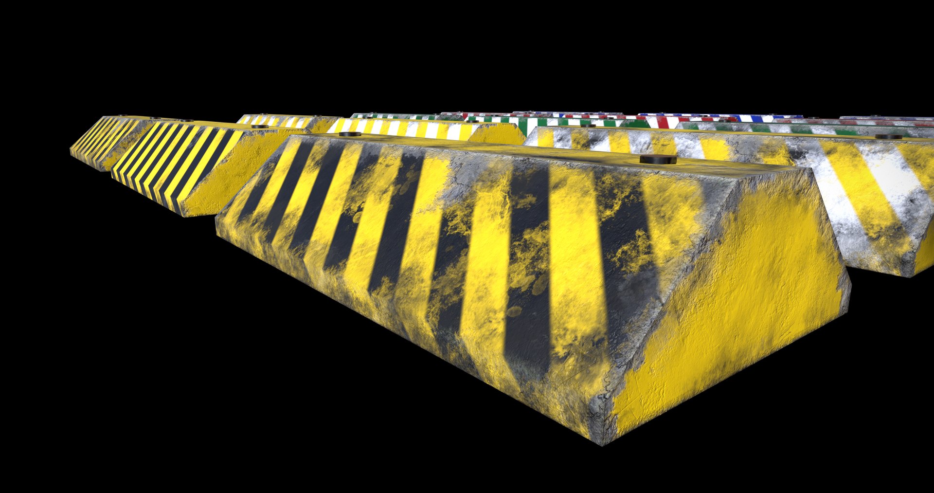 Concrete traffic lane separator 3D model - TurboSquid 1355735