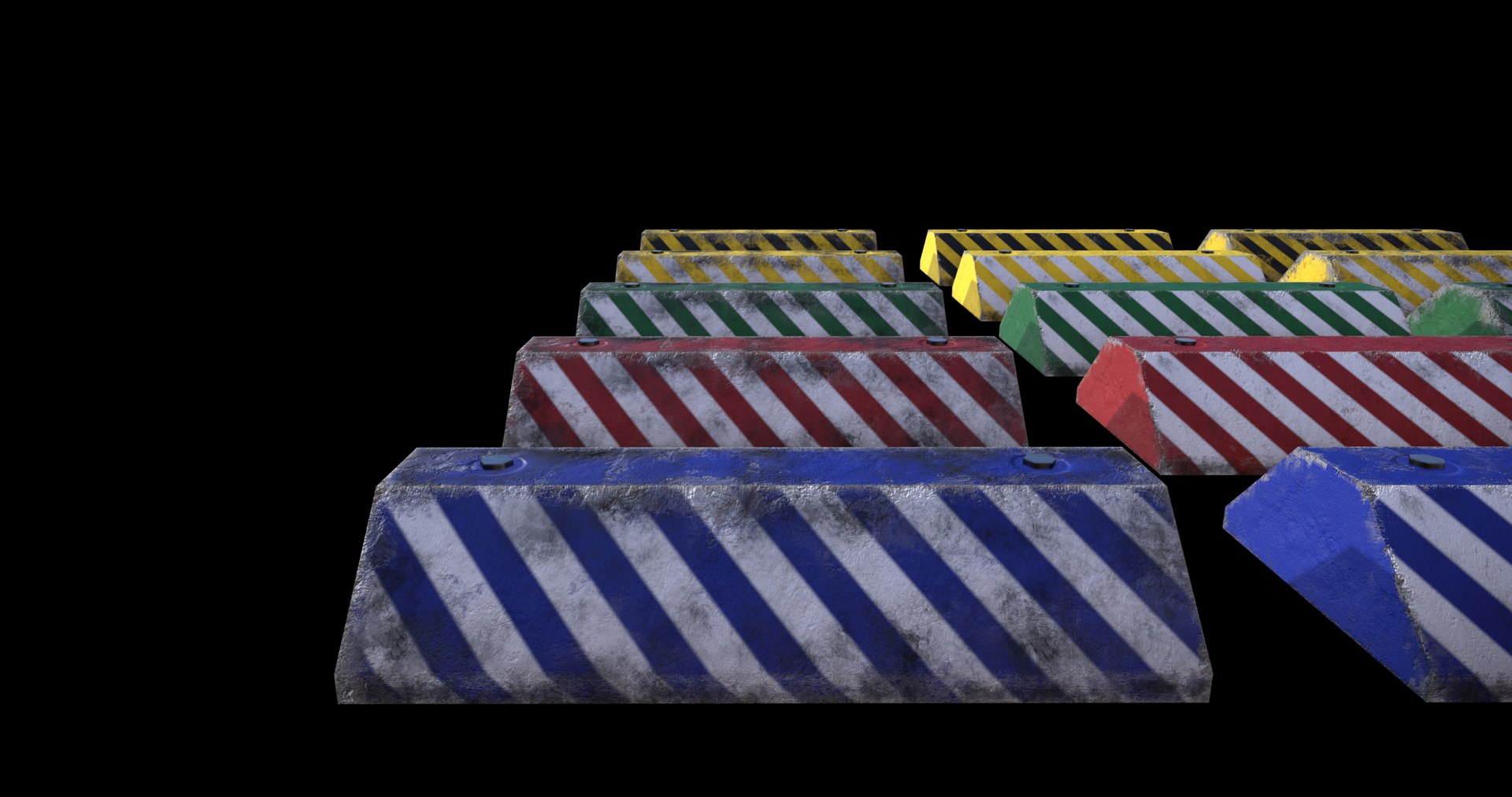 Concrete traffic lane separator 3D model - TurboSquid 1355735