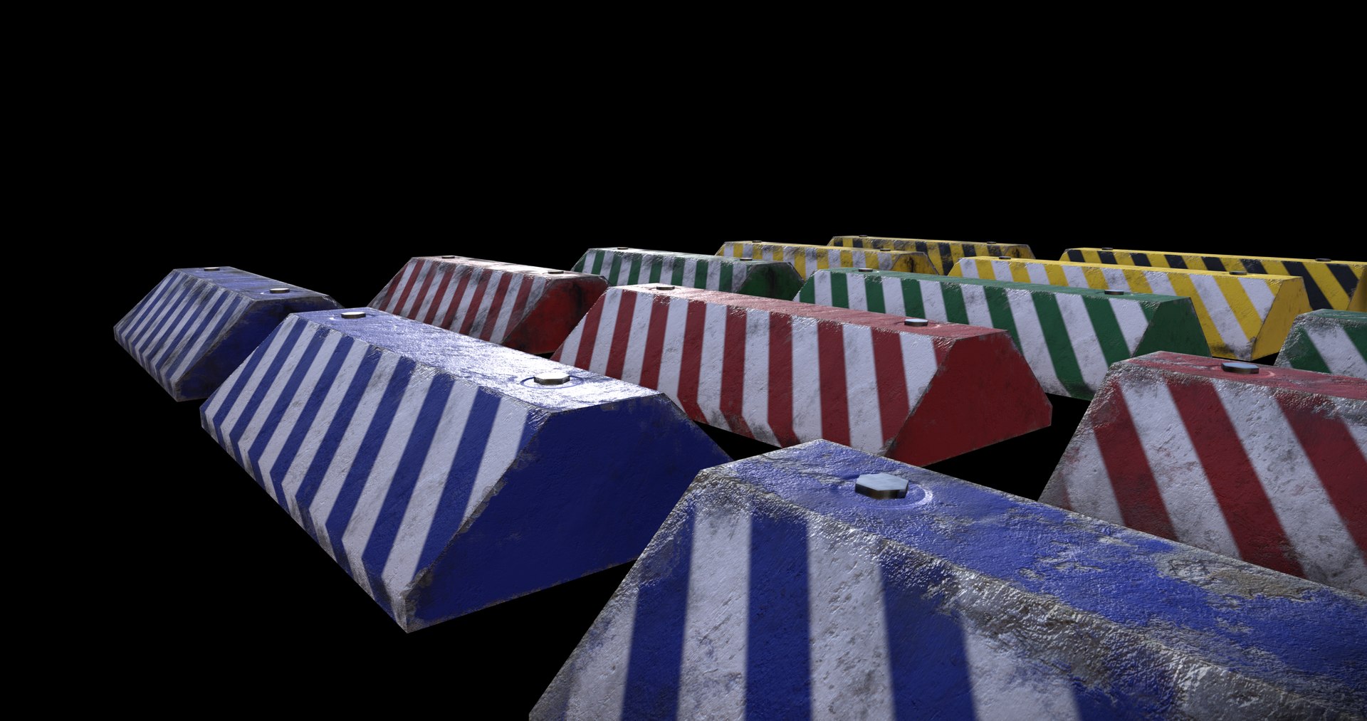 Concrete traffic lane separator 3D model - TurboSquid 1355735