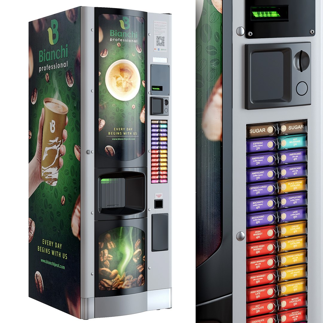 3D Model Vending Coffee Machine. Terminal. Bianchi - TurboSquid 1857423