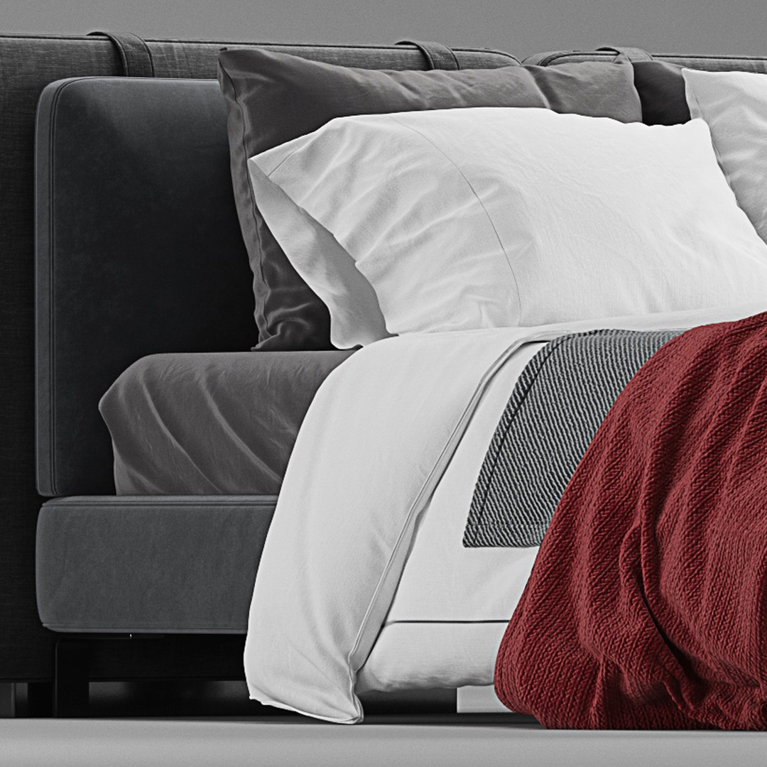 Minotti Tatlin Soft Bed 3D Model - TurboSquid 1727400