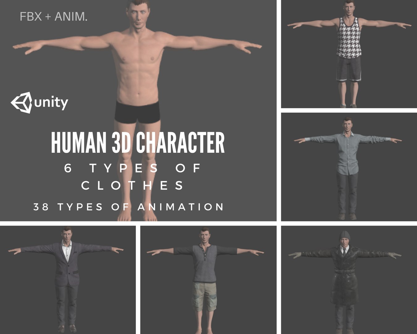3D Human Characters Unity Model - TurboSquid 1564228