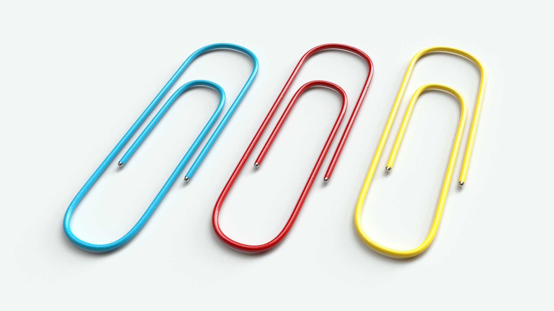 Plastic Coated Paperclip - 3D Asset 3D model - TurboSquid 1898470