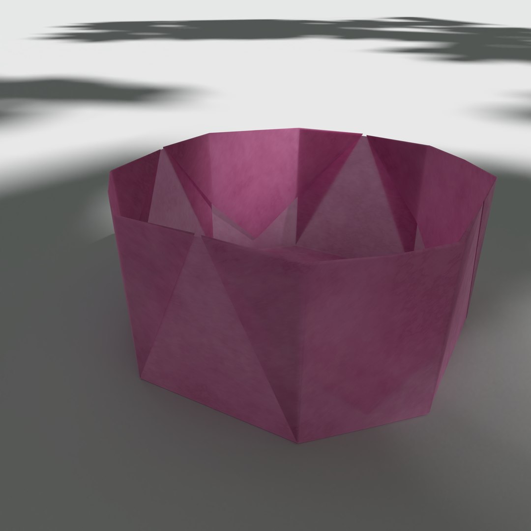 Origami Bowl Model - TurboSquid 1384918