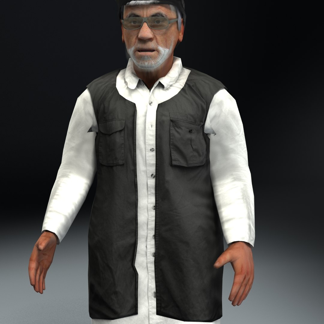 3ds max rigged insurgent leader