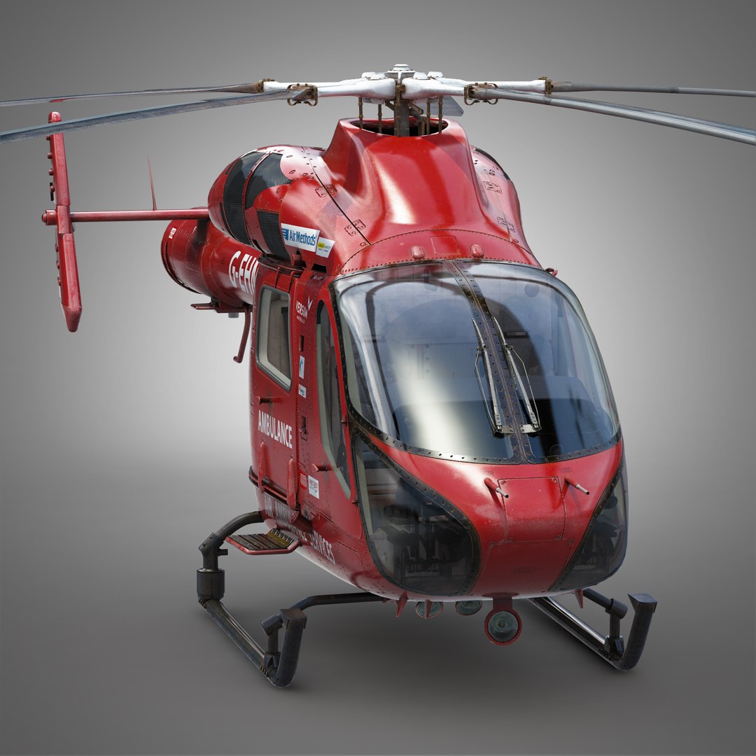 md902 medical helicopter 3d obj