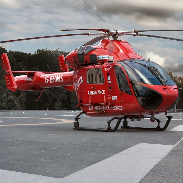 md902 medical helicopter 3d obj