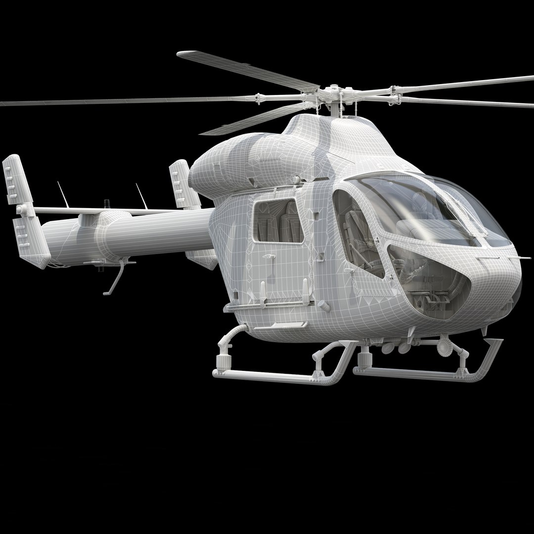 md902 medical helicopter 3d obj