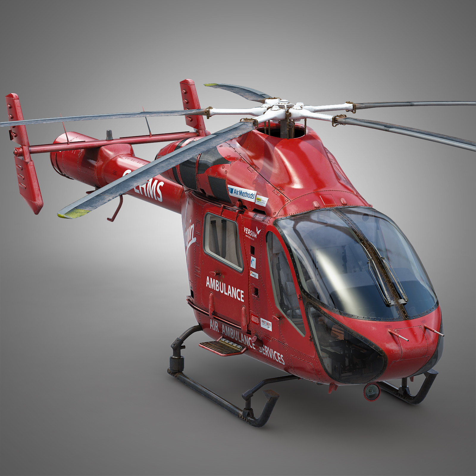 md902 medical helicopter 3d obj