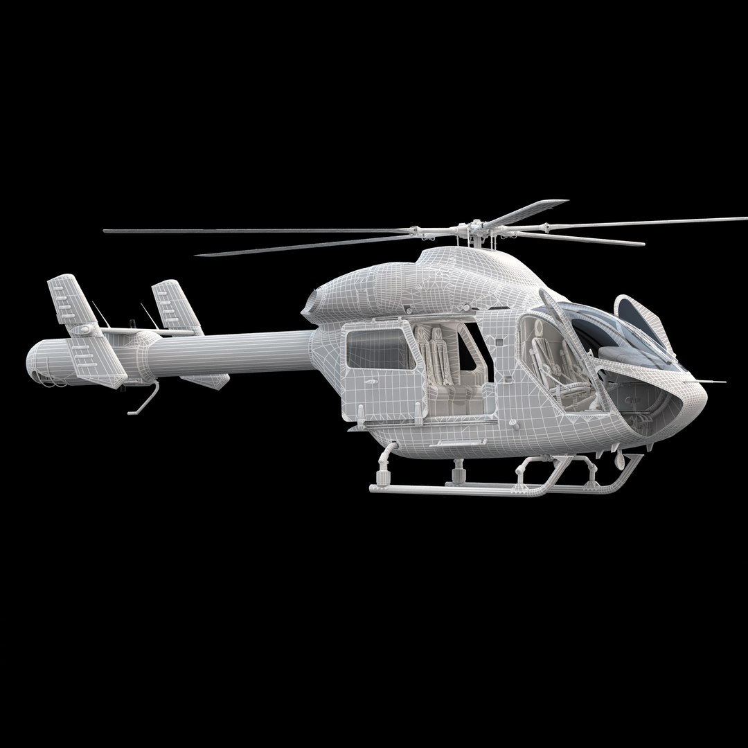 md902 medical helicopter 3d obj