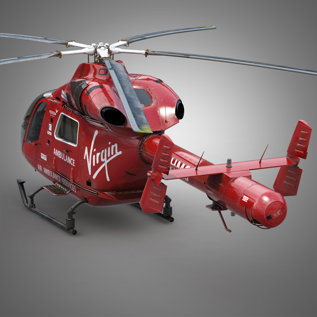 md902 medical helicopter 3d obj