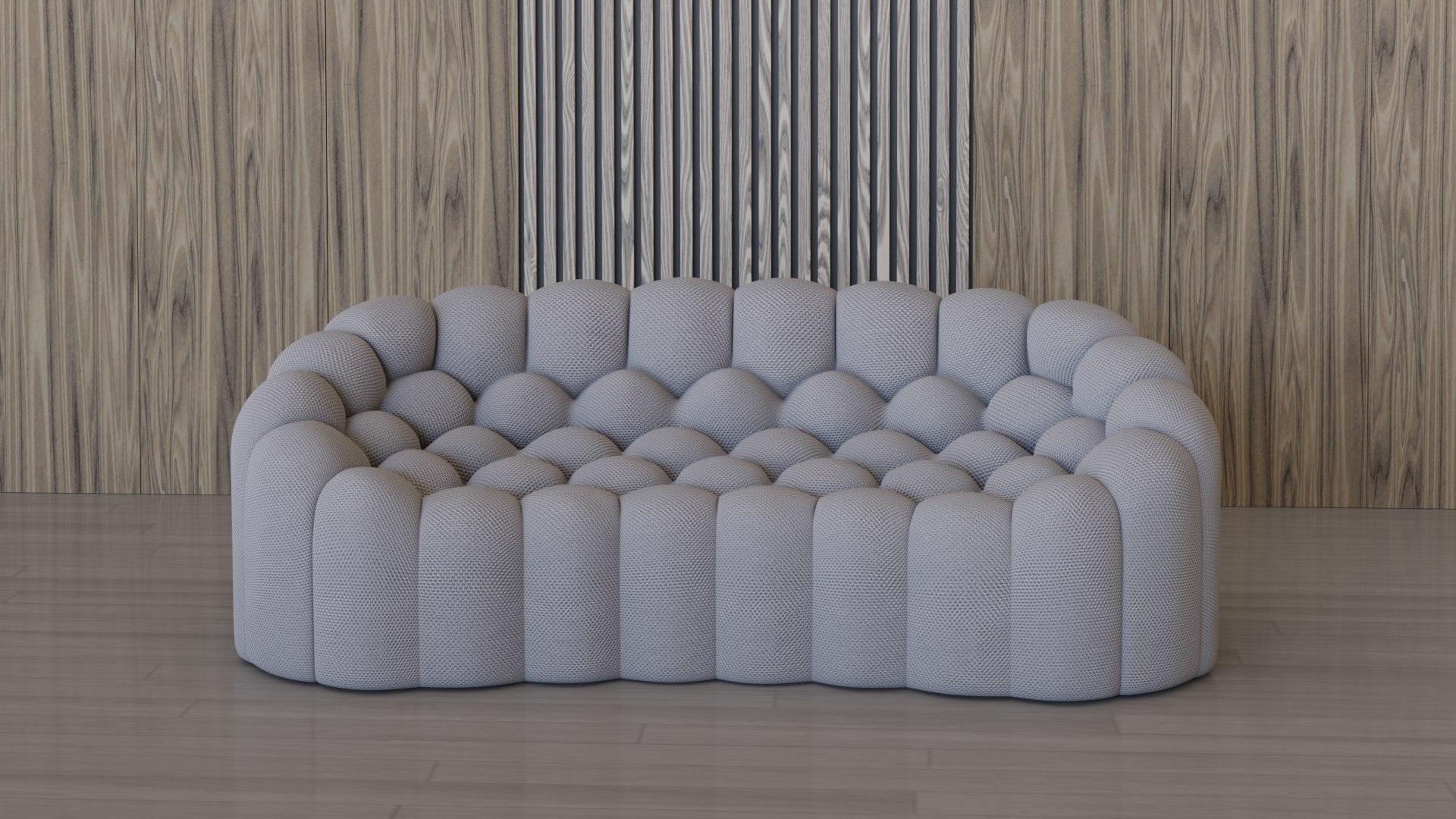 バブルソファライトグレー生地3Dモデル - TurboSquid 1853895
