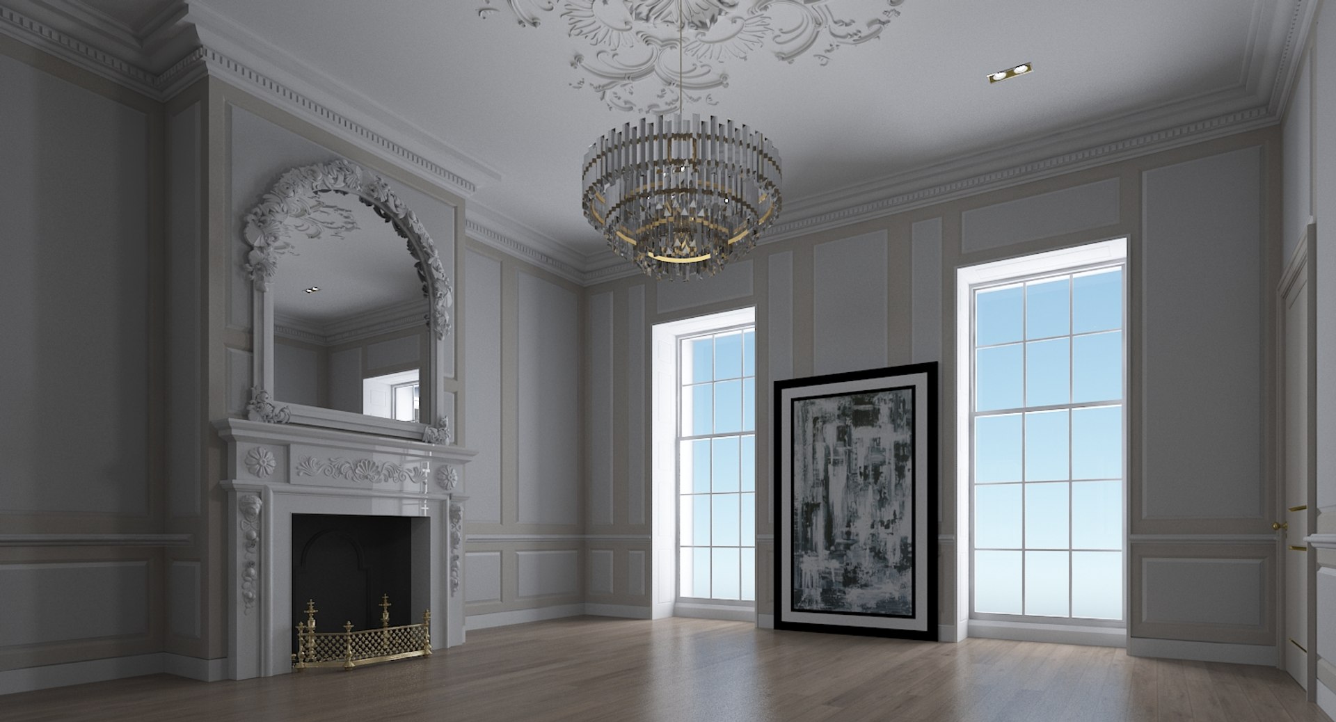 3D Classic Interior Room - TurboSquid 1387034