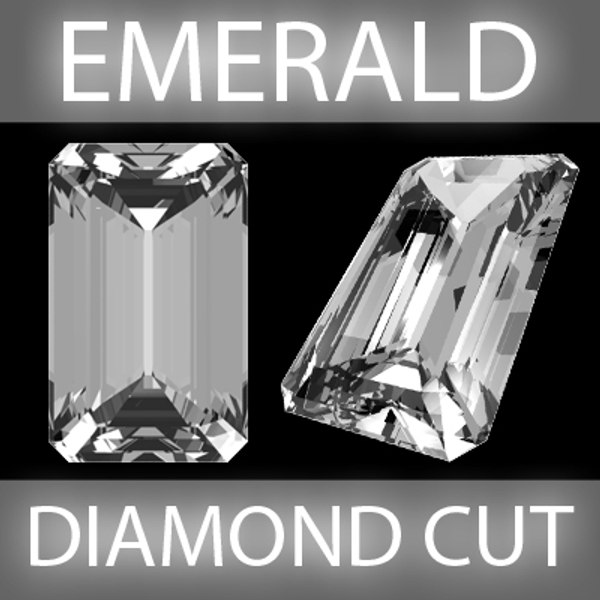 emerald diamond cut 3d model