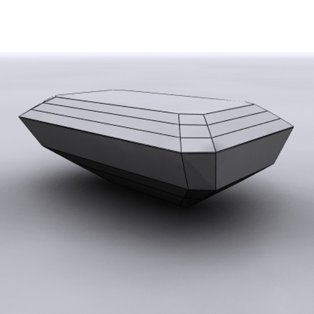 Emerald Diamond Cut 3d Model