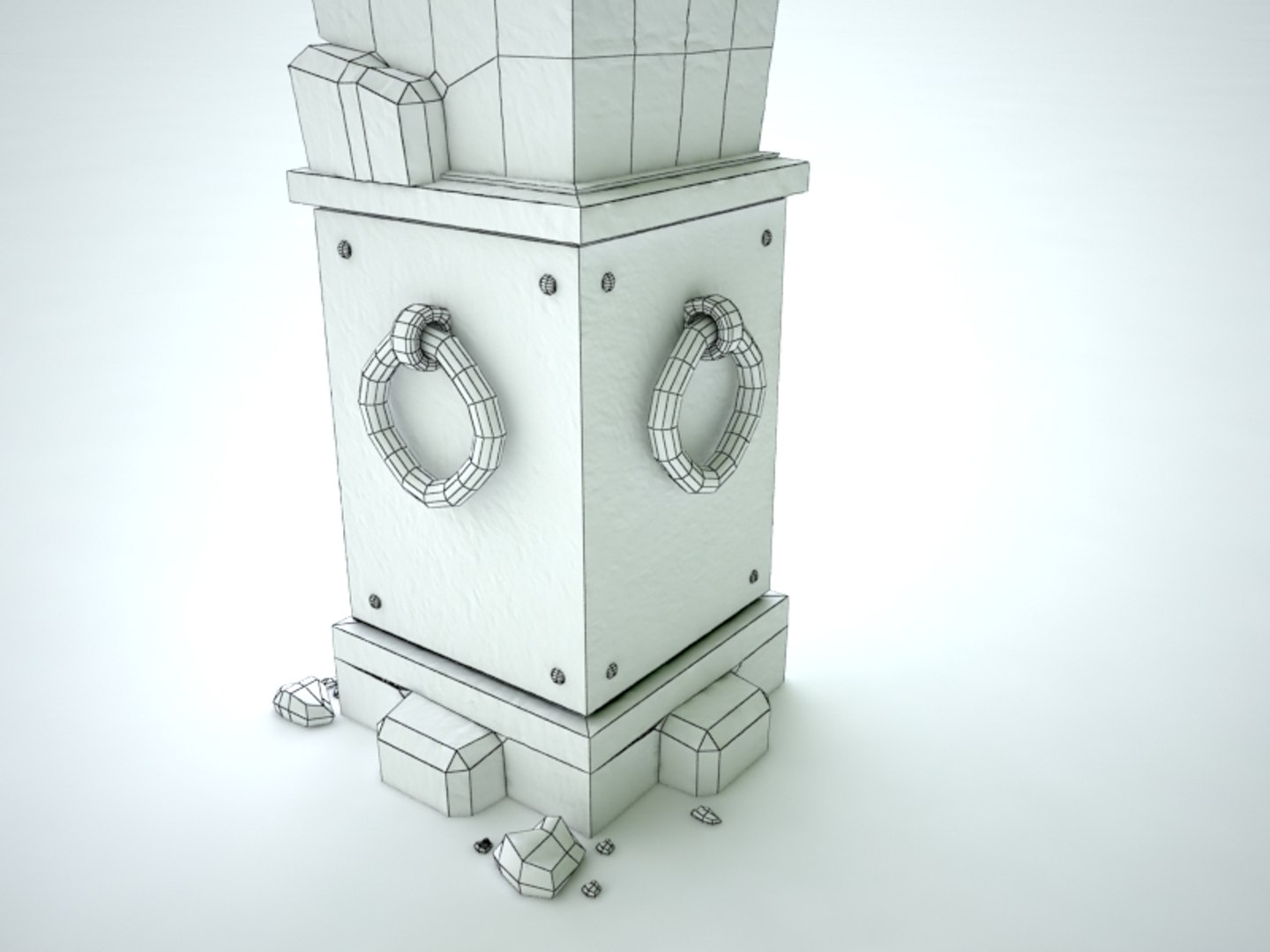 3d model column dungeon