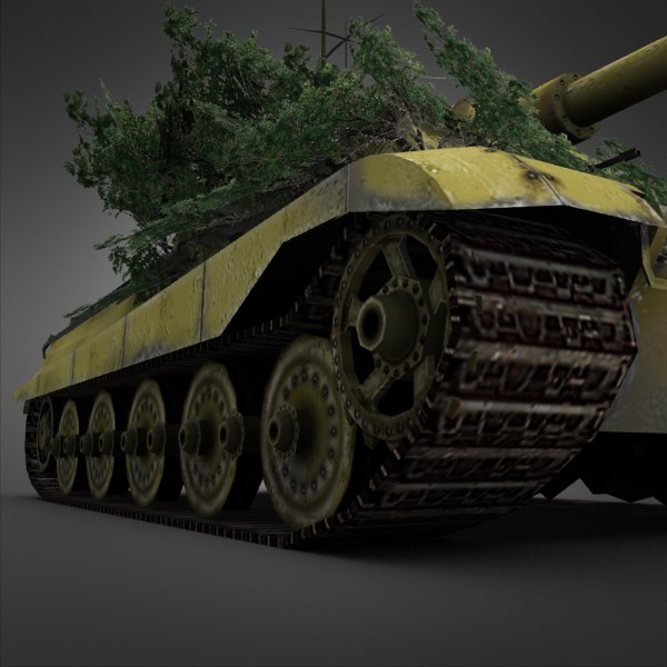3d model king tiger tank