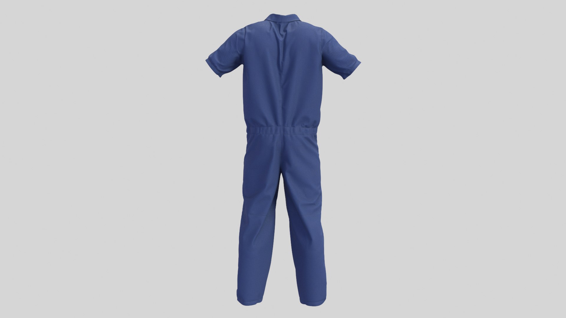 3D Prison Overalls Short Sleeved Blue - TurboSquid 2046883