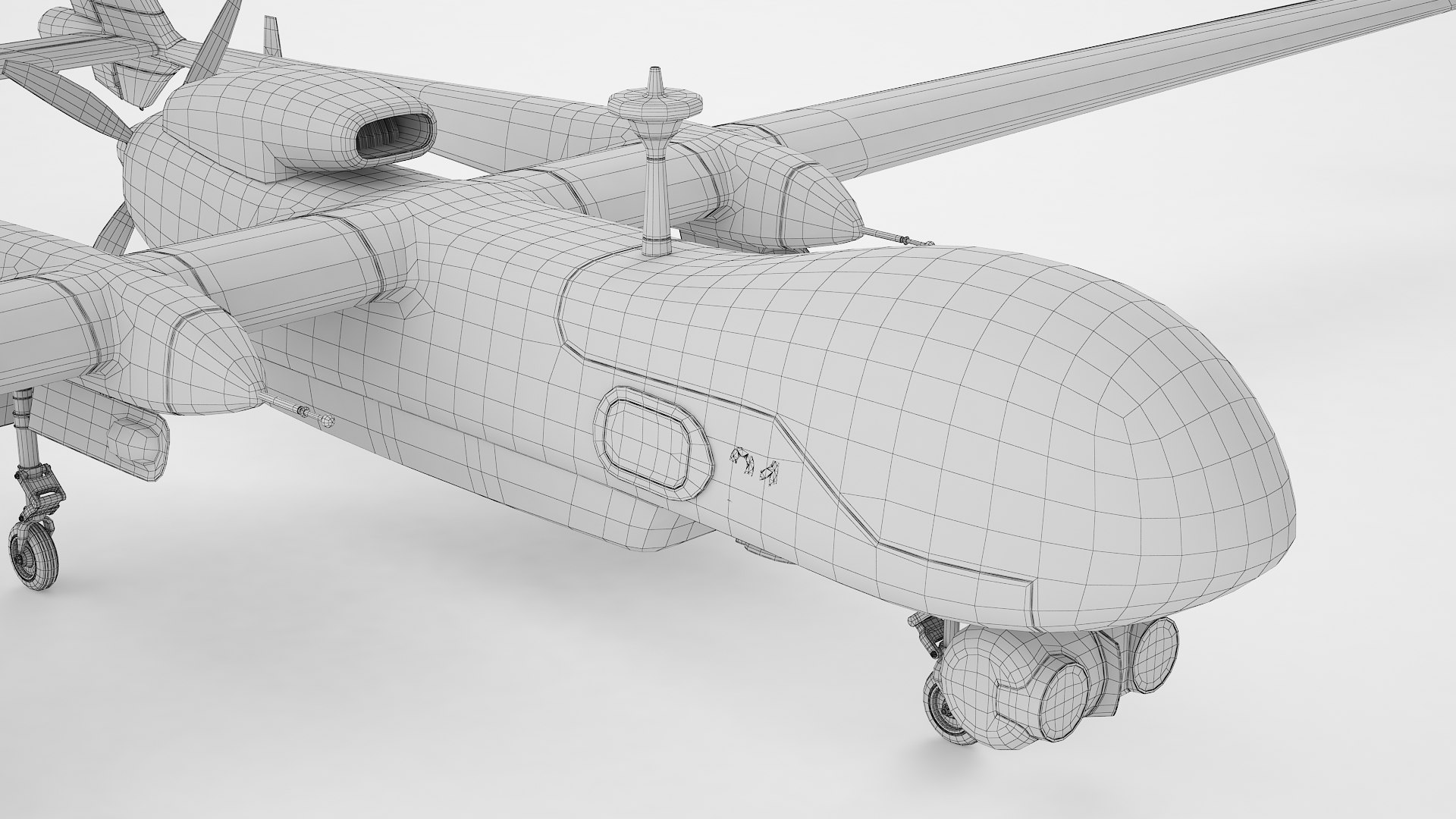 3D model UAV Heron TP 02 - TurboSquid 2164453